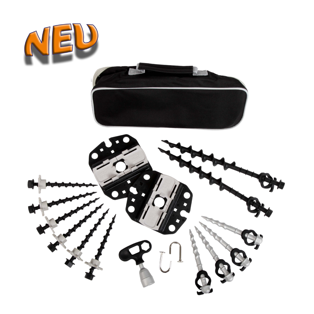 Fix&Go Peg&Stop Markisen Set schwarz • Set inkl. Tasche (PP99BK) • Thu ...